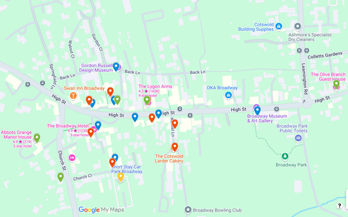 Broadway Cotswolds Map – How To Get To Broadway – RLPYE